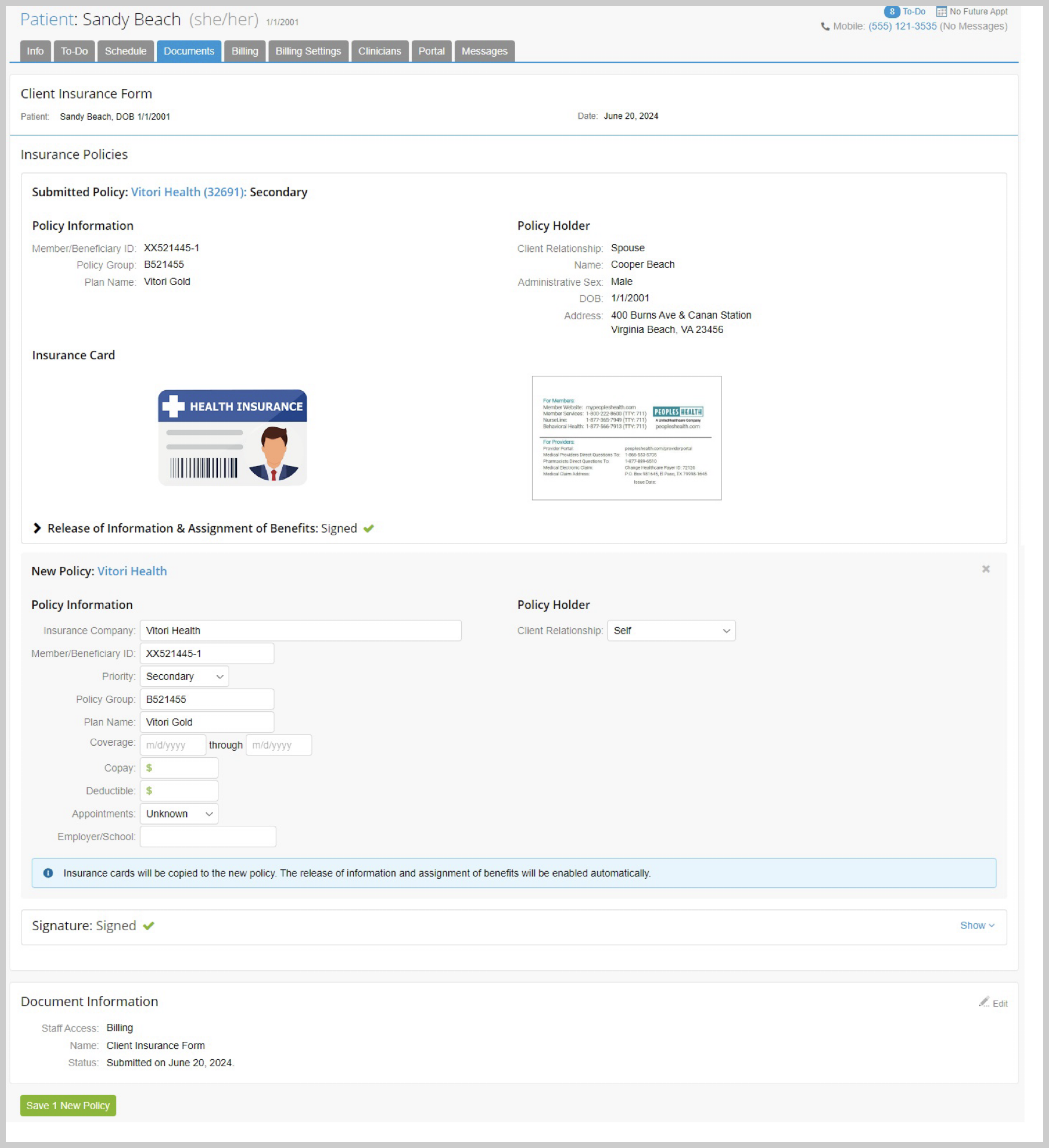 What's New: Client Insurance Form Improvements, and More!