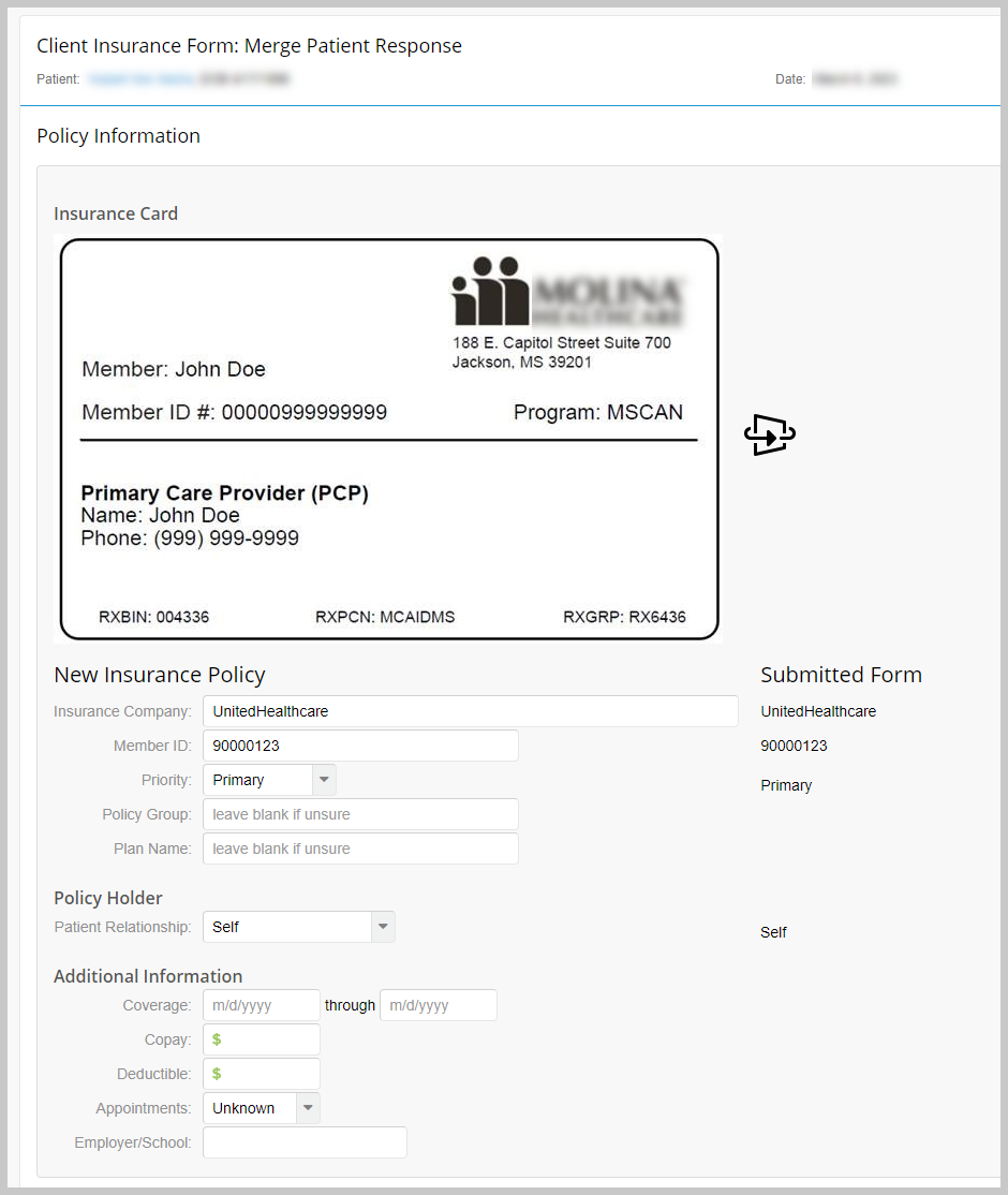 What's New: Patient Receipts and Client Insurance Form Updates