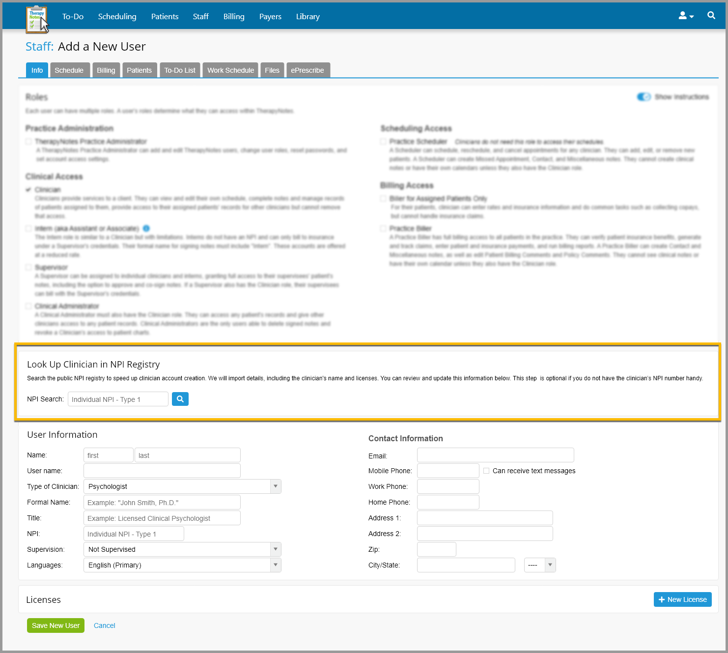 What's New: Staff Info Redesign with Multiple Licenses and NPI Lookup