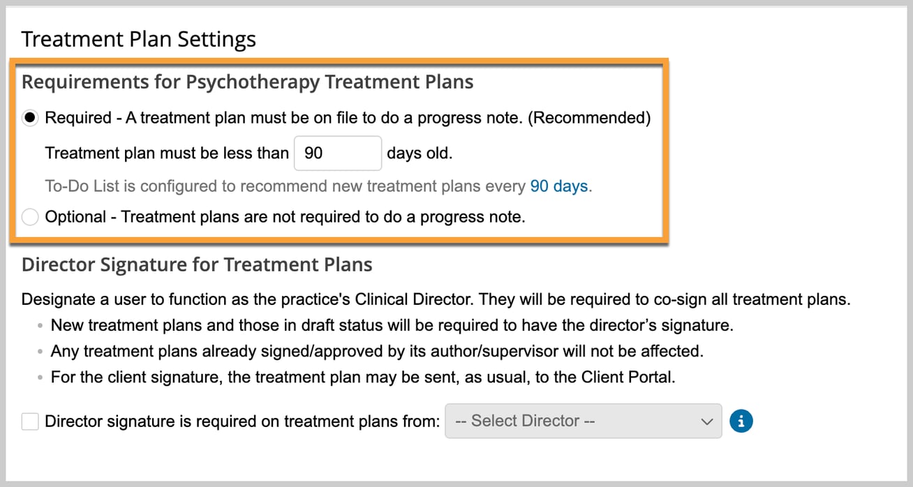 What's New: Enhanced Treatment Plan Settings
