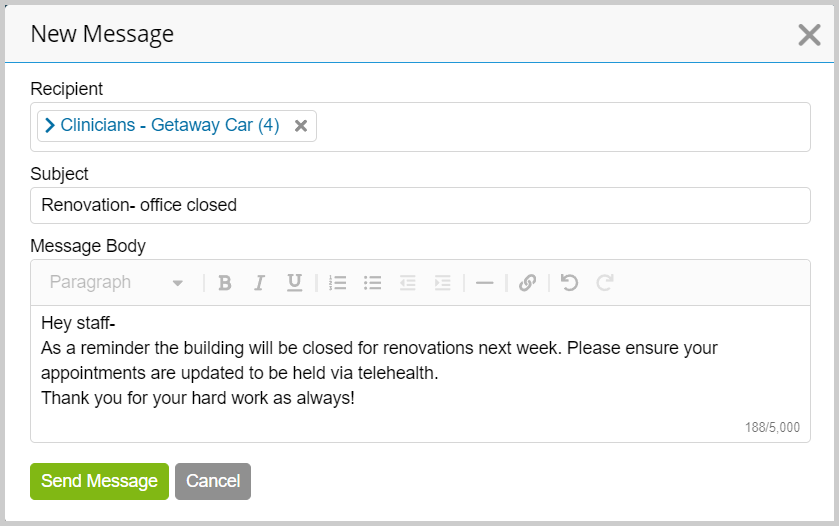 What's New: Practice Messaging