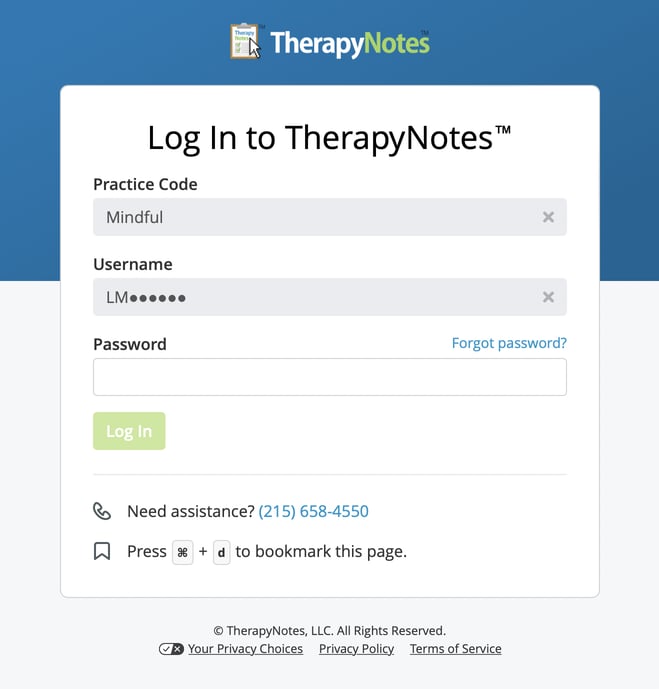 New TherapyNotes™ Login Experience