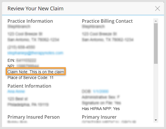 What's New: Claim Note Field for Billing Overrides